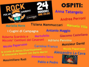 Rock per un Bambino a Genzano di Roma: tutto è pronto per il grande ...